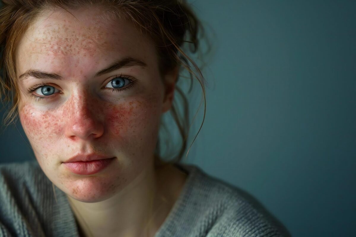 Portrait of a Woman with Lupus: Facial Rash and Redness - Buffalo ...