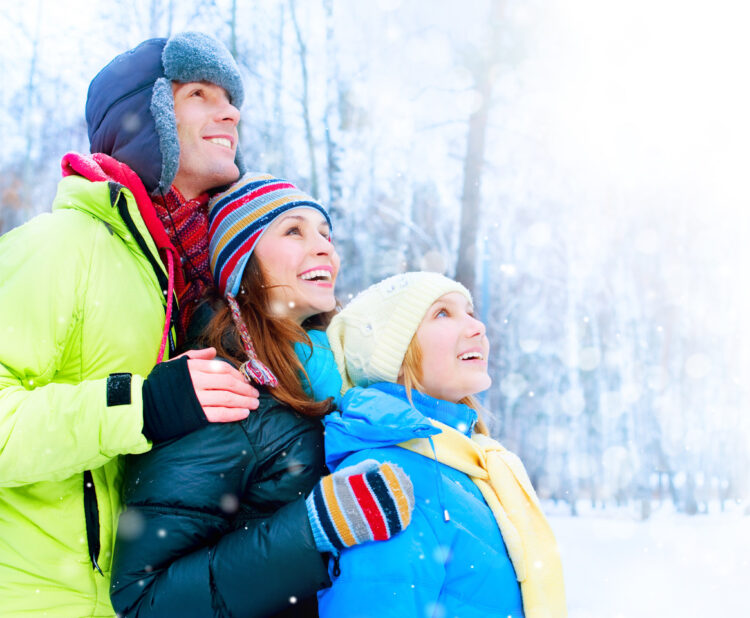 Happy Family Outdoors. Snow. Winter Vacation - Buffalo Healthy Living ...